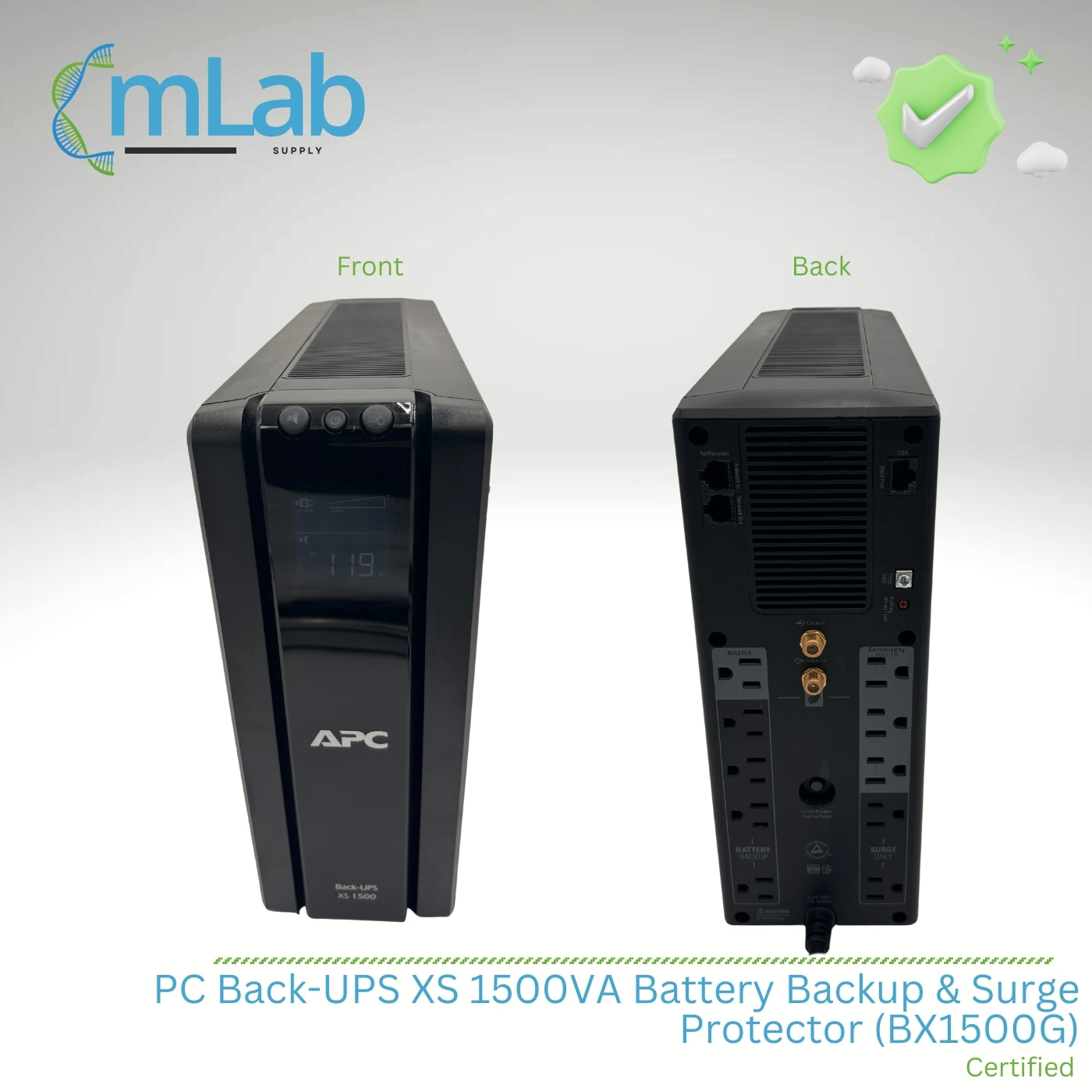 APC Back-UPS XS 1500 BX1500G Battery Backup - mLab Supply